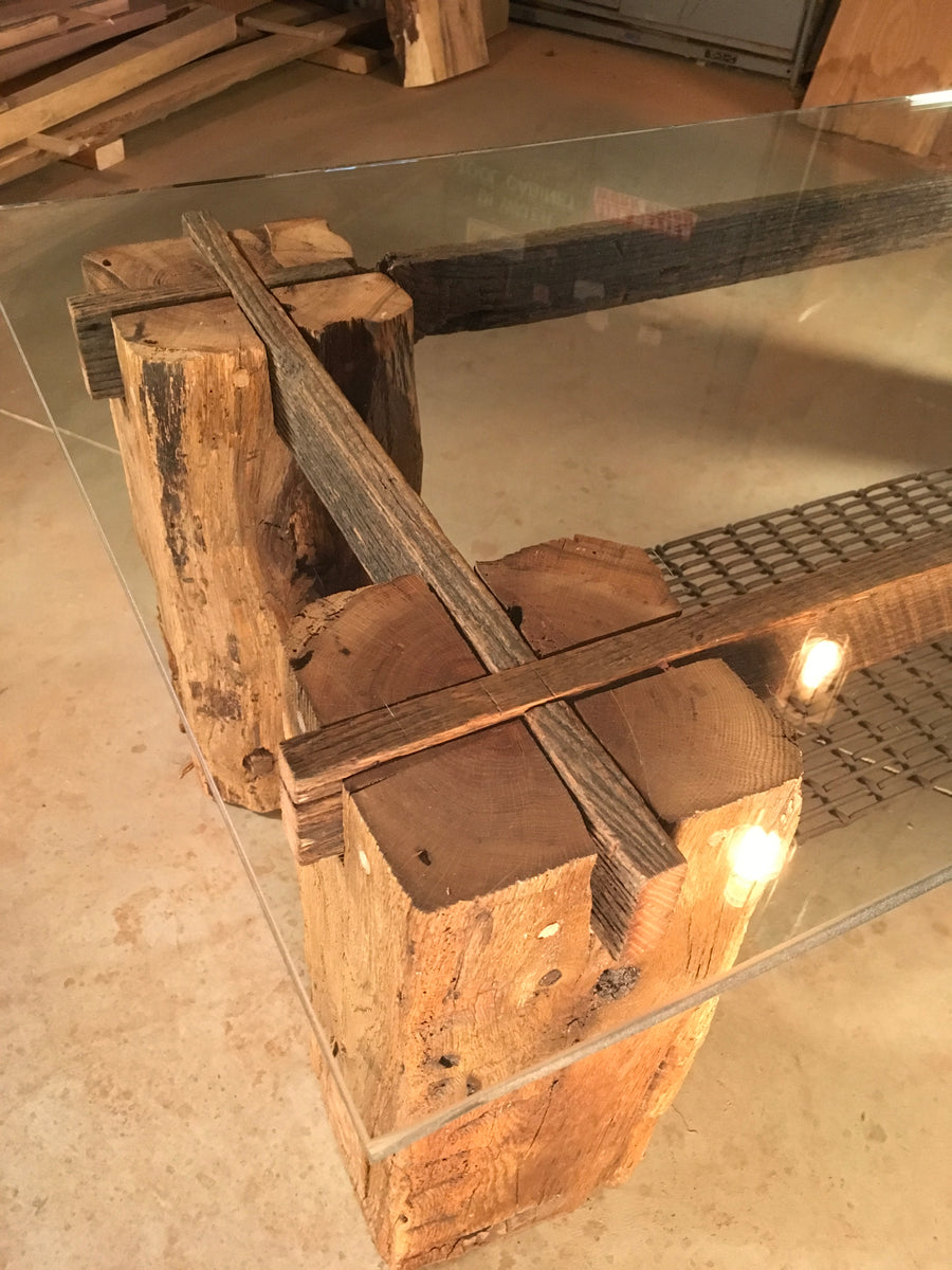 Reclaimed Barn Beam Coffee Table | Hand Hewn – Sawyer Hatch