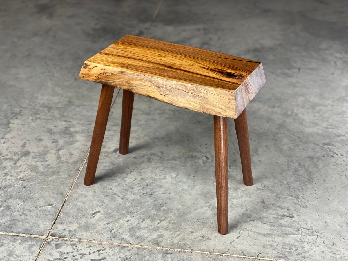 Stool | Walnut | Live Edge | Foot Stool – Sawyer Hatch