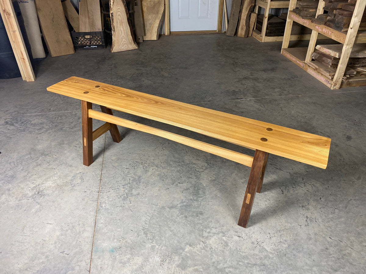 Walnut Ash Bench | Locker Room Bench | Dining Bench – Sawyer Hatch