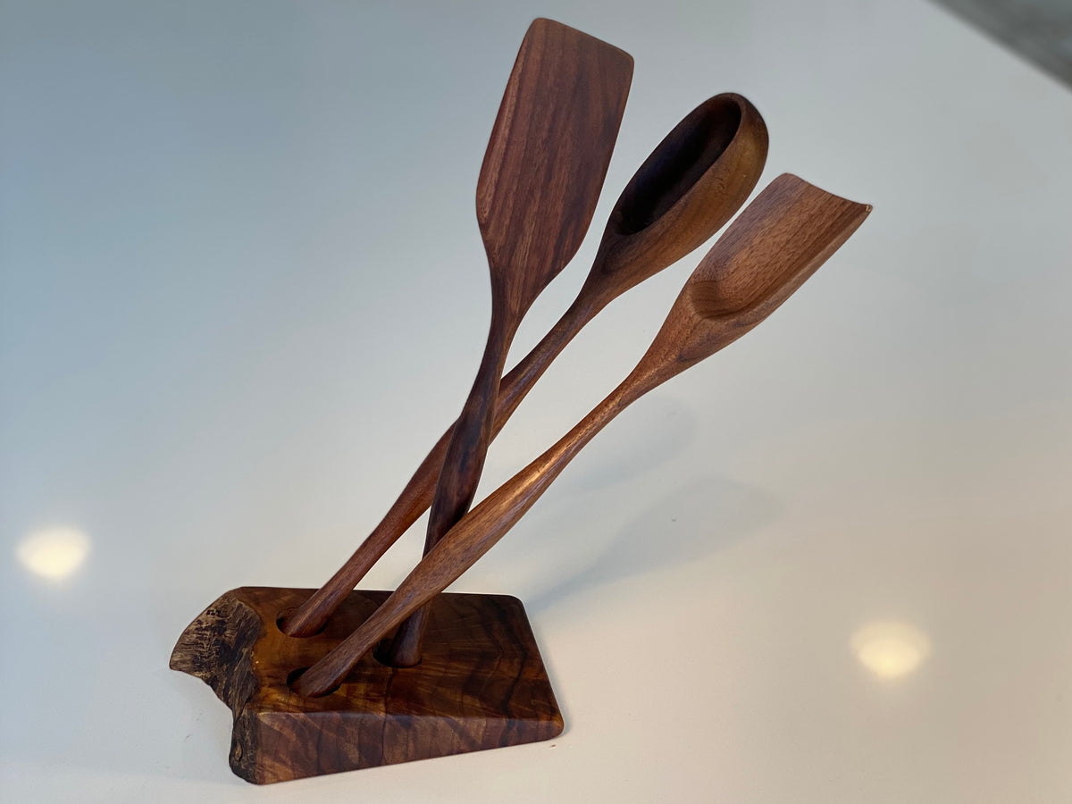 Live-Edge Kitchen Utensil Set | Walnut – Sawyer Hatch