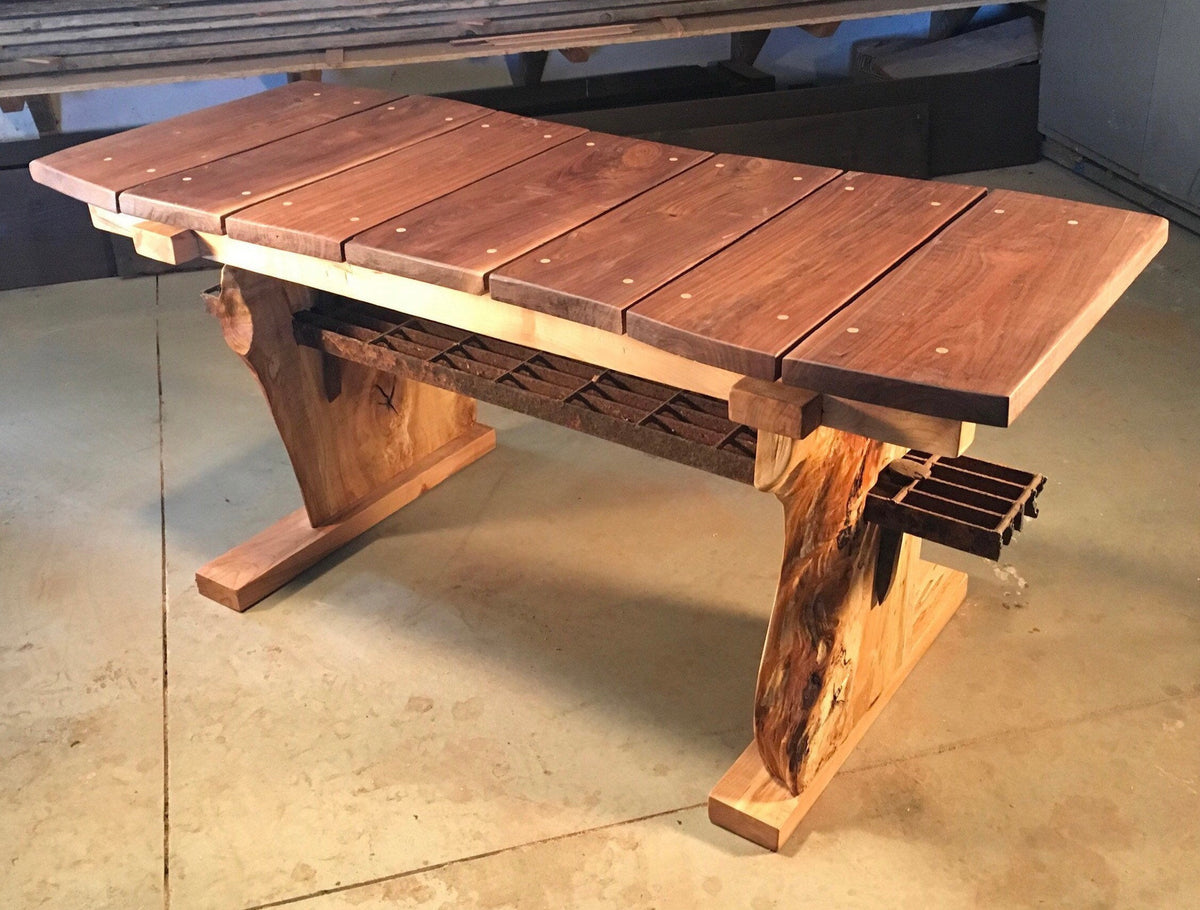 Xylo Bench | Walnut and Maple – Sawyer Hatch