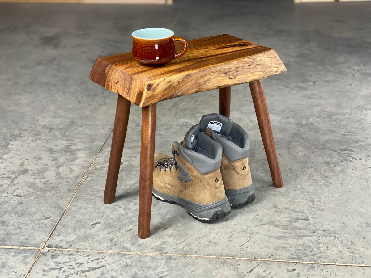 Stool | Walnut | Live Edge | Foot Stool – Sawyer Hatch