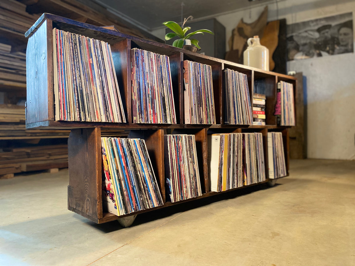 Record Credenza | Shelf | Reclaimed Chicken Roost – Sawyer Hatch