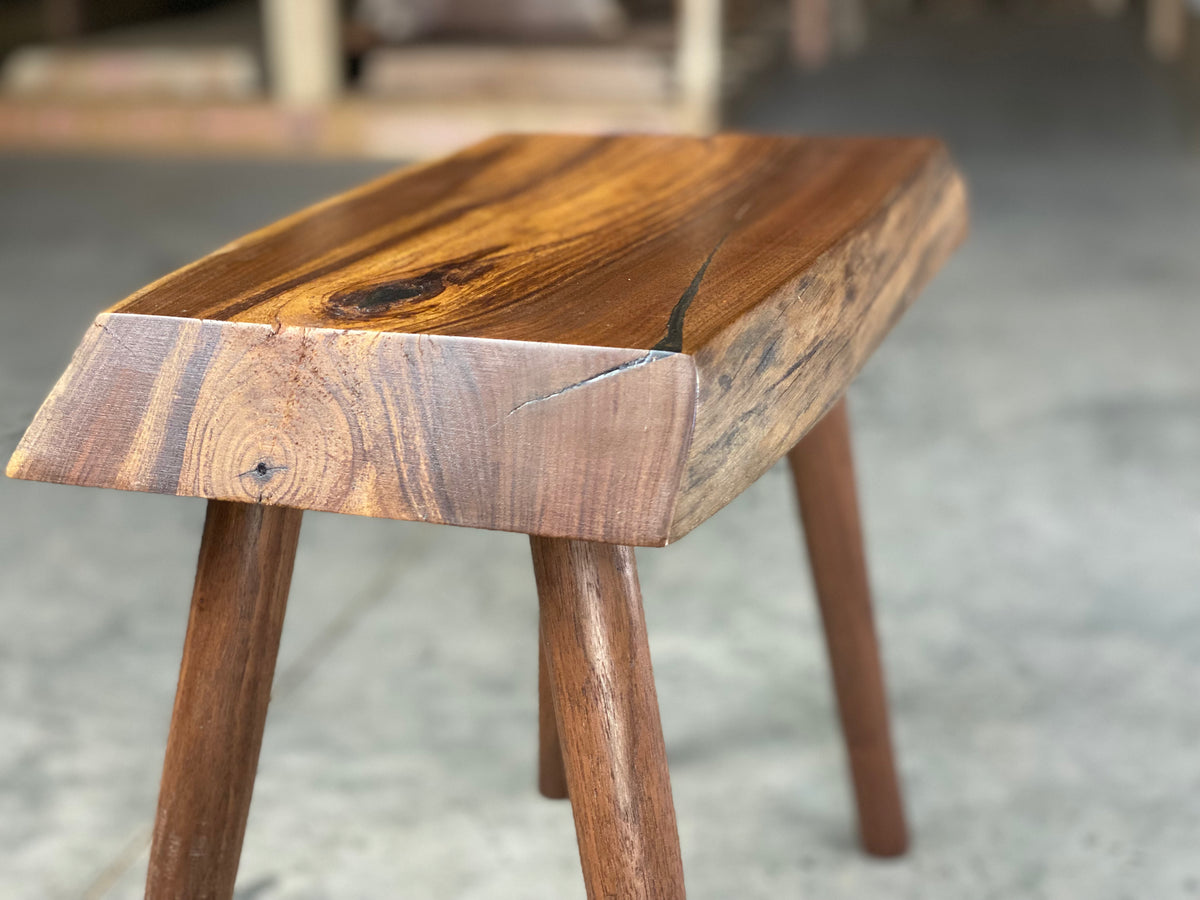 Stool | Walnut | Live Edge | Foot Stool – Sawyer Hatch